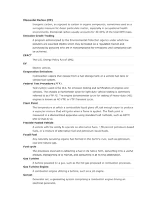 Diesel glossary | DOC | Indoor Environmental Quality | Home & Garden