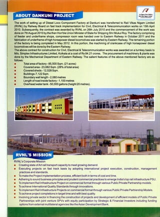 Diesel Loco Component Factory at Dankuni, West Bengal | PDF
