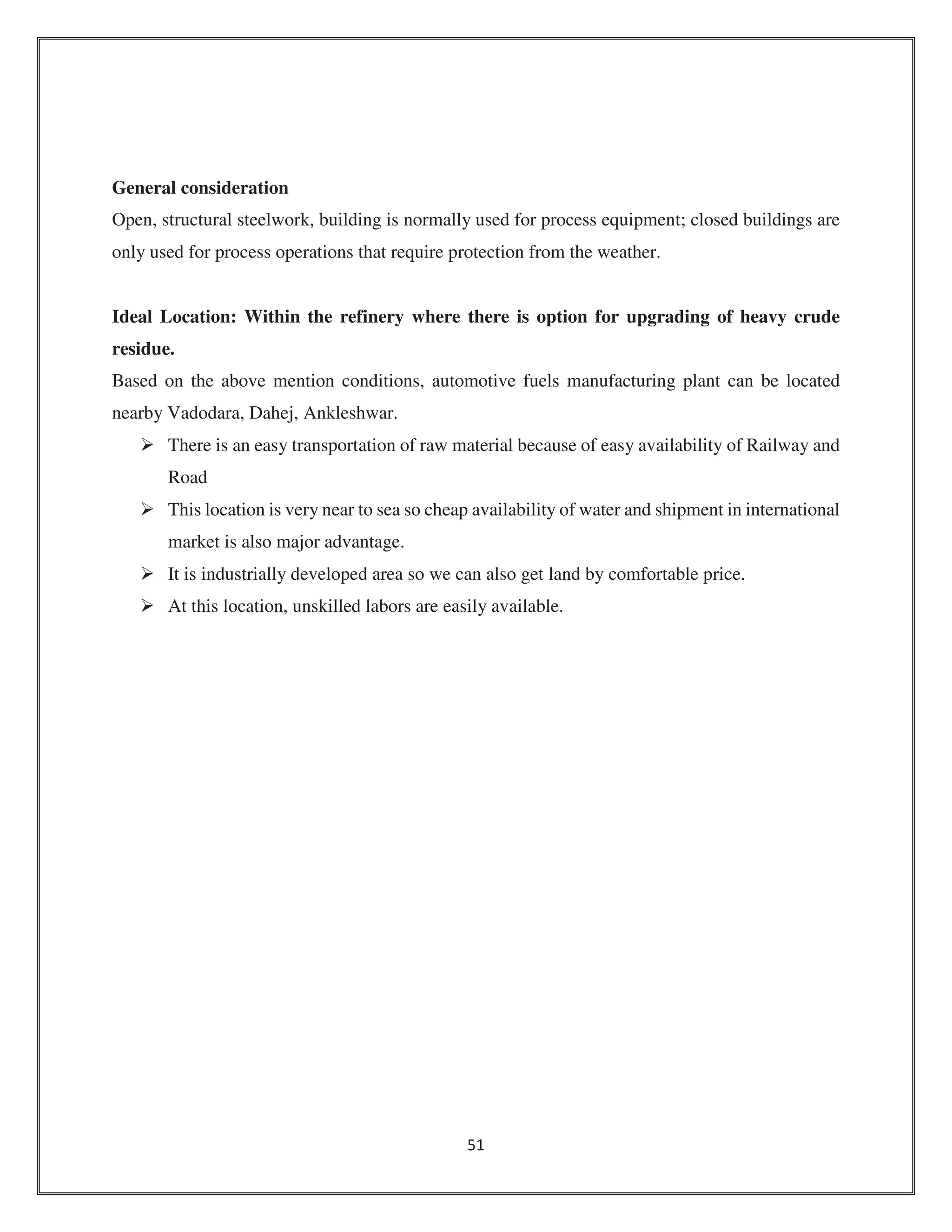 Diesel Production: Plant Layout | PDF