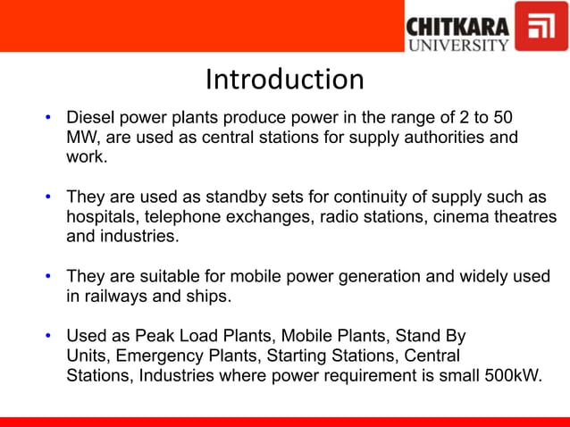Diesel power plant | PPTX