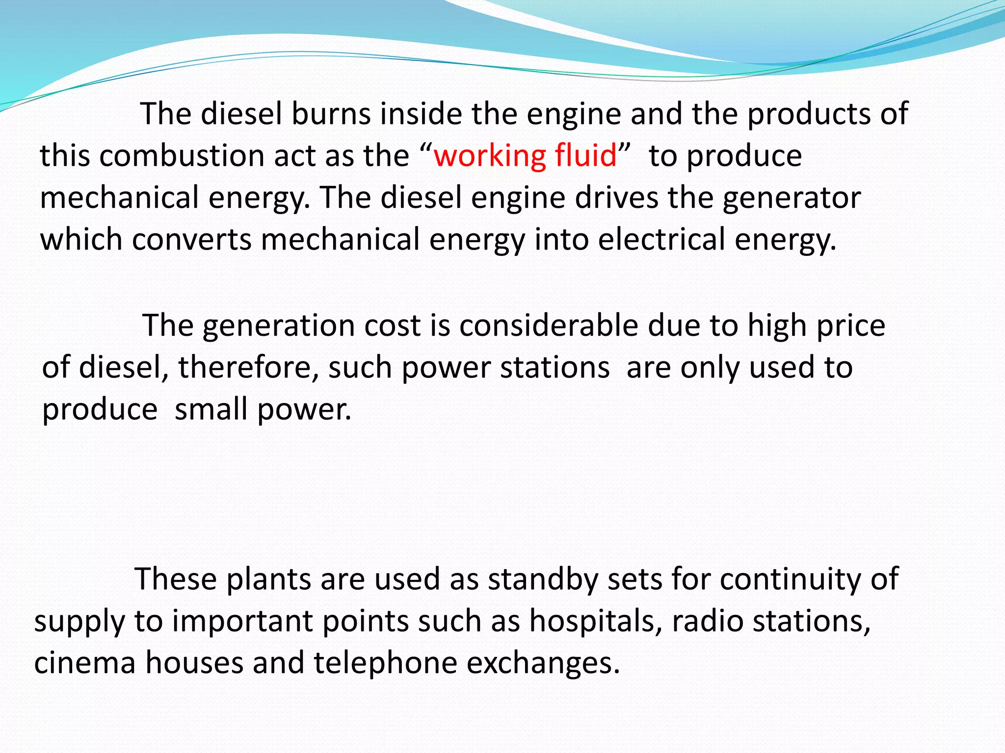 Diesel power plant | PPTX