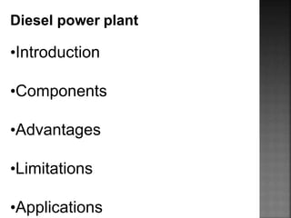 Diesel power plant | PPTX