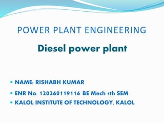 Power plant Diesil Engine system set up and maintenance | PPT