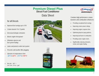 Diesel Premium Plus Data Sheet | PDF | Commercial Trucks | Auto Body Styles