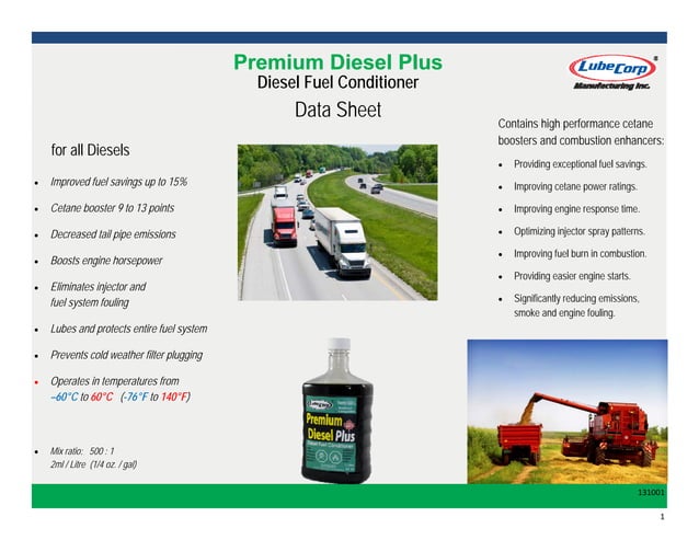 Diesel Premium Plus Data Sheet | PPT