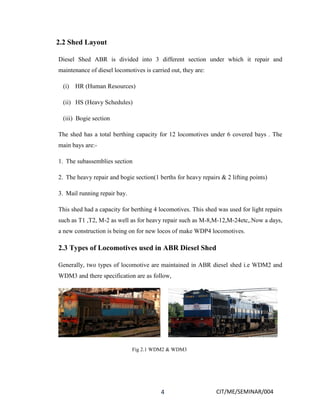 Indian Railway Diesel shed Training report | PDF