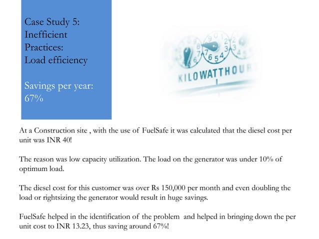 Diesel theft detection-fuel pilferage prevention-generator-case study-5 ...