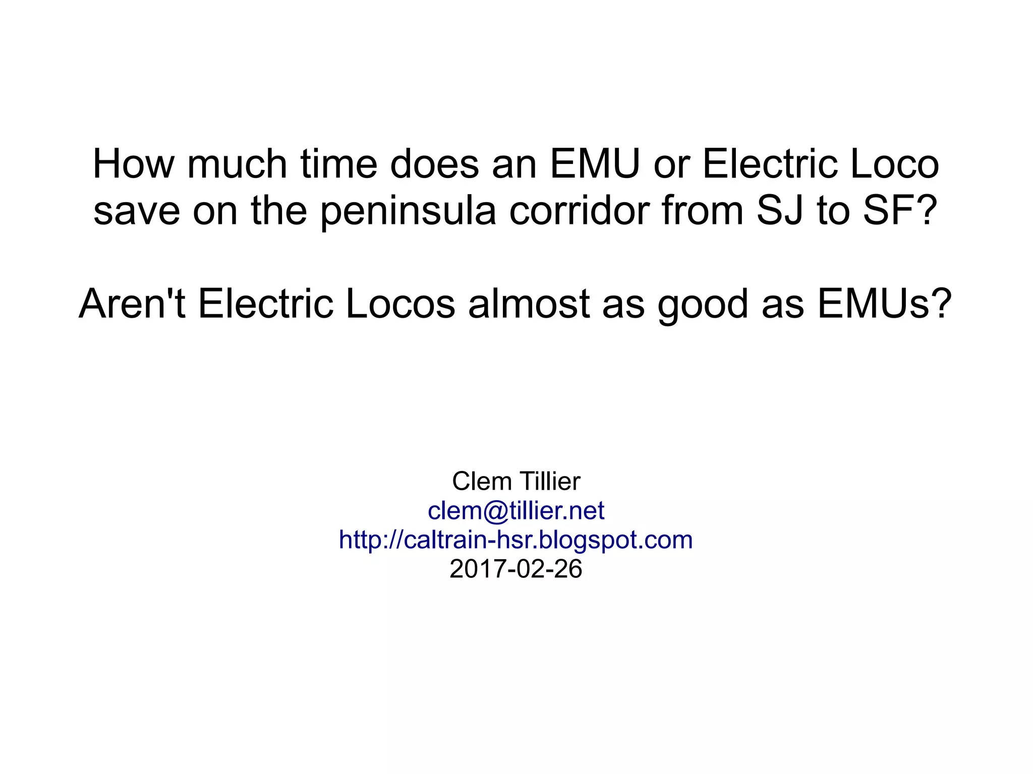 Diesel vs Elecloco_vs_emu | PPT