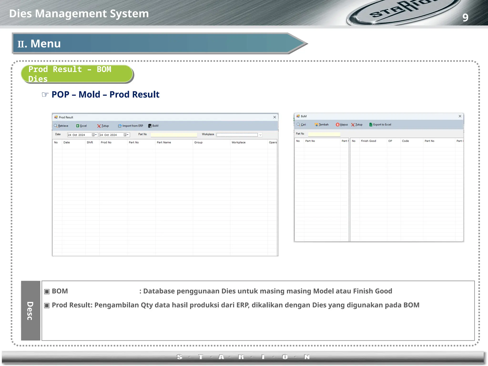Dies Management System Rev for Manufacturing Electronic | PPT