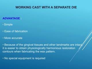 DIE SYSTEMS and die material in dentistry | PPTX
