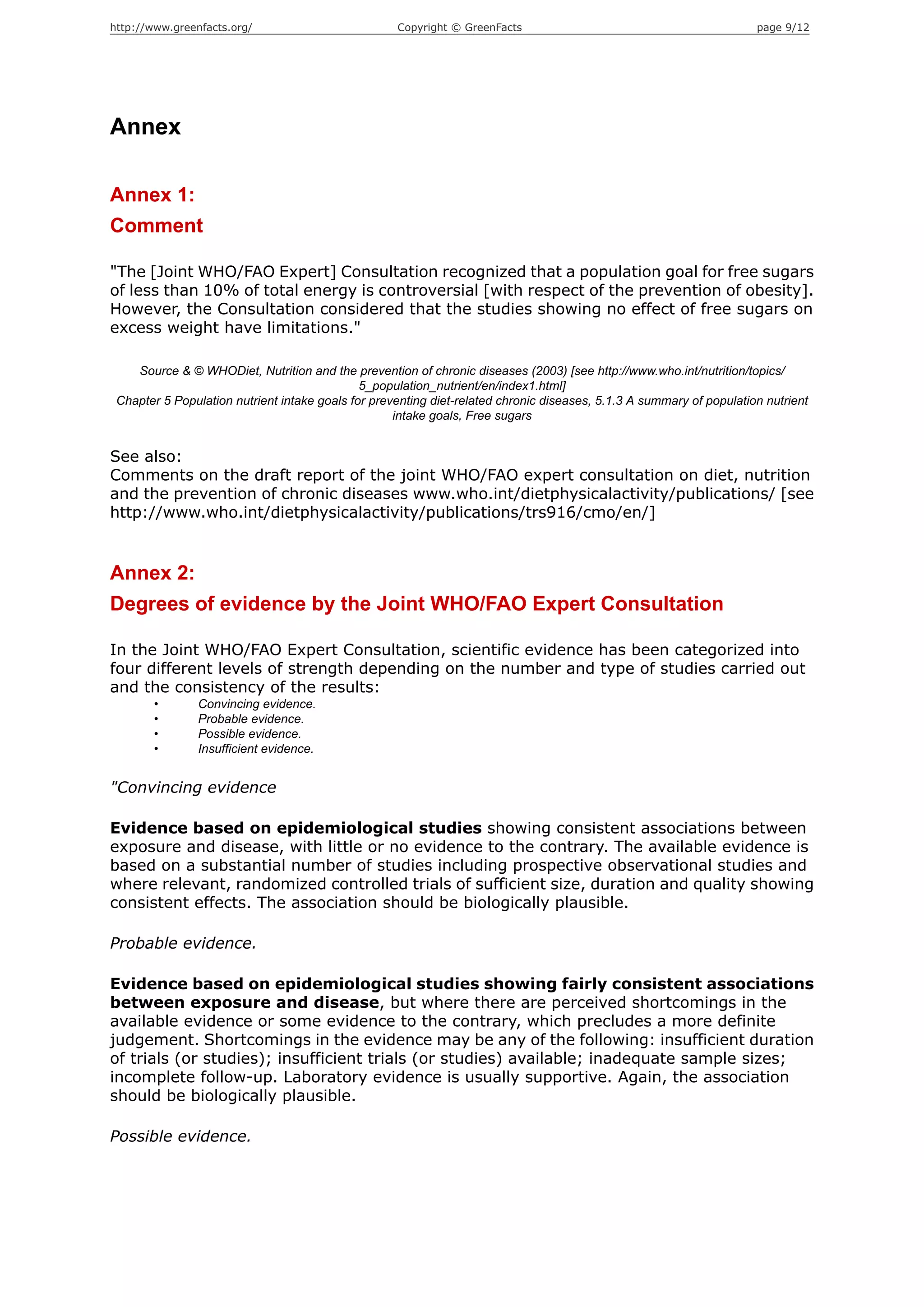 Diet and Nutrition - Prevention of Chronic Diseases | PDF