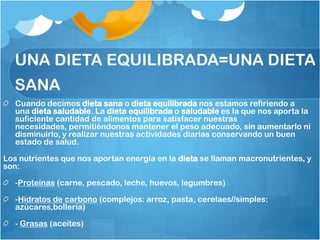 Dieta y Nutricion | PPTX
