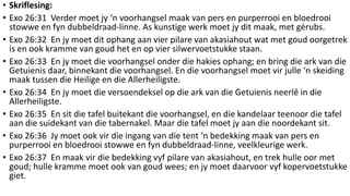 Die tabernakel deel 6 die tabernakel struktuur | PPT