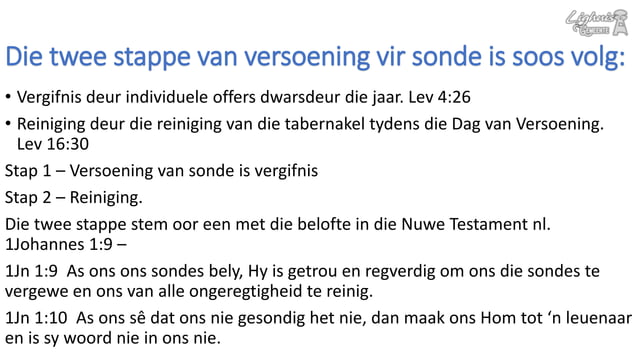 Die tabernakel deel 9 die dag van versoening | PPTX