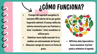 Dieta hipercalorica diapositivas con ejemplos | PDF