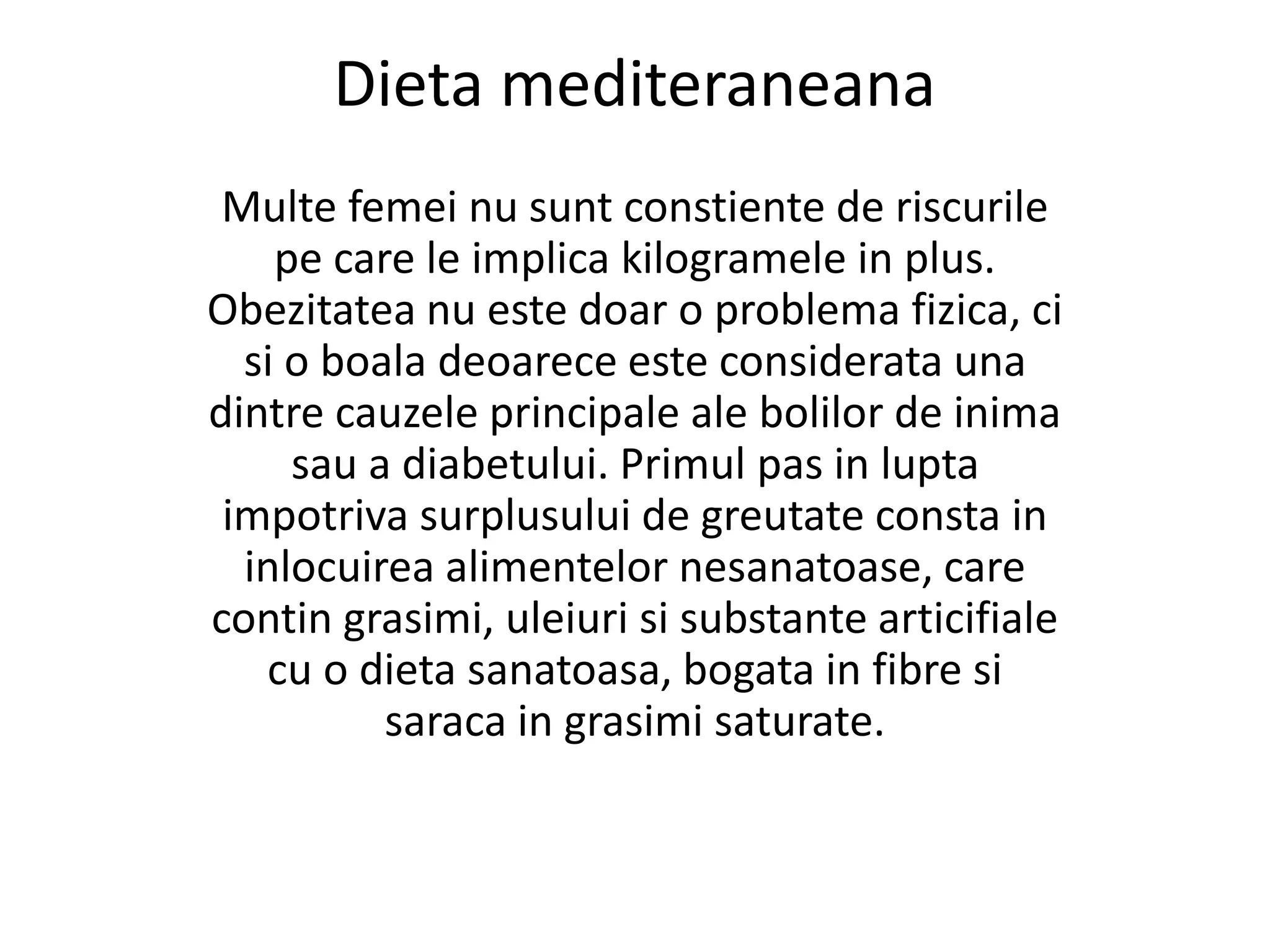Dieta Mediteraneana | PPTX