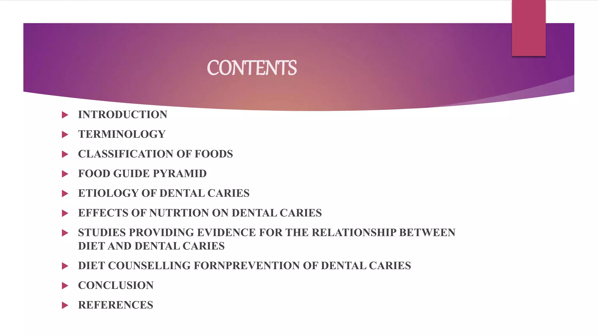 Diet and dental caries | PPTX