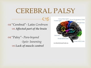 Diet and disease-CEREBRAL PALSY | PPTX