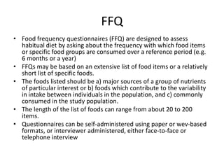 Diet and physical activity assessment | PPTX