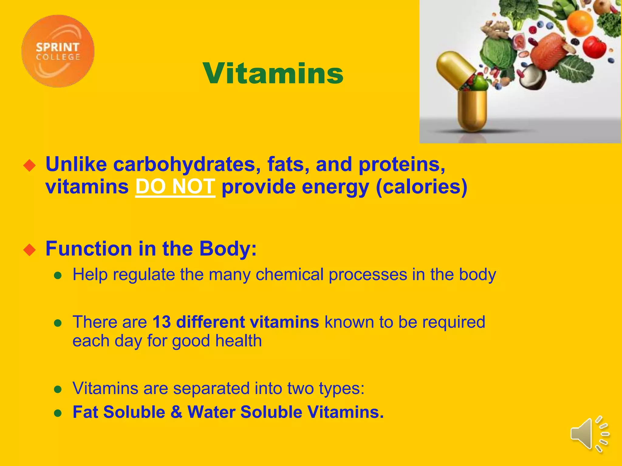 Diet and sports nutrition - micro nutrients | PPTX