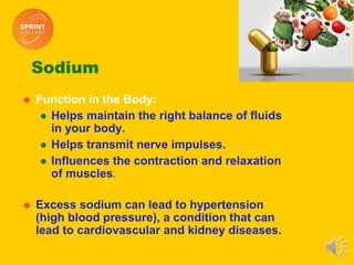 Diet and sports nutrition - micro nutrients | PPTX