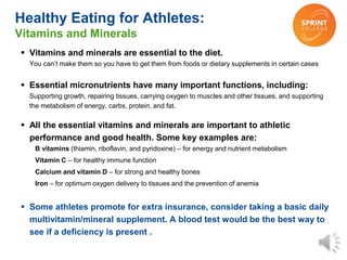 Diet and sports nutrition - sports nutrition | PPTX