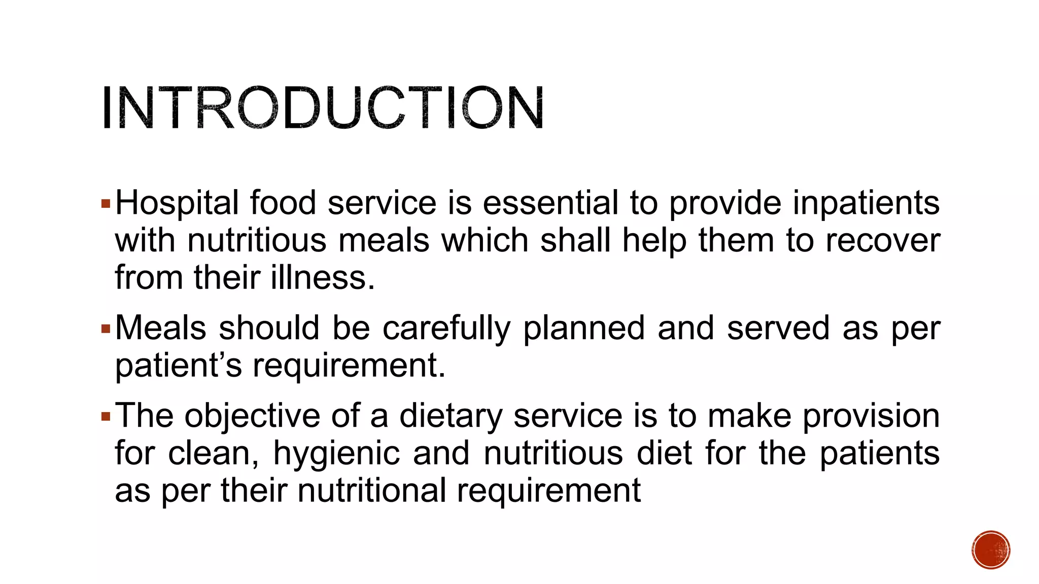 Dietary services | PPTX