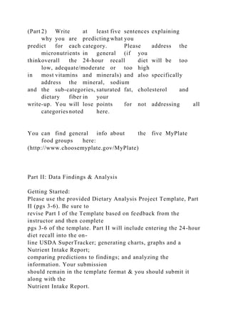 Dietary Analysis Project Instructions These instructions sho.docx