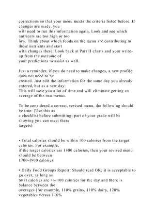 Dietary Analysis Project Instructions These instructions sho.docx ...