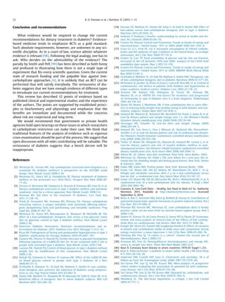 Dietary Carbohydrate Restriction as the First Approach in Diabetes ...