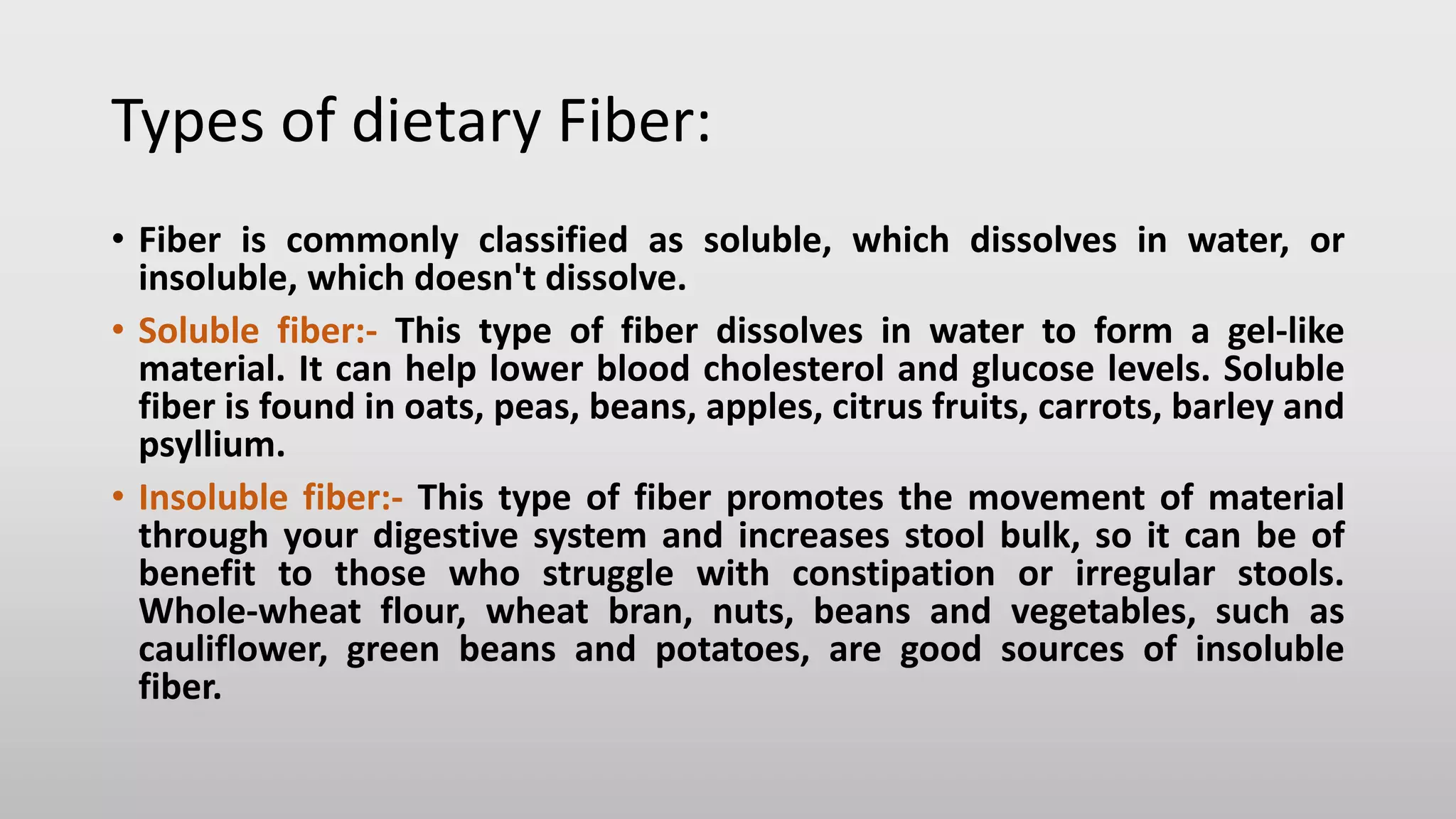 Dietary fiber | PPTX