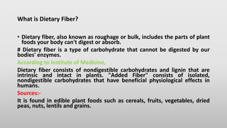 Dietary fiber | PPTX