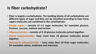 Dietary fiber | PPTX