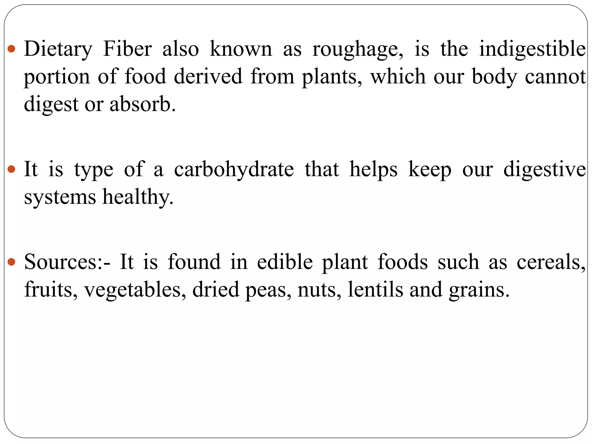 Dietary fiber | PPTX