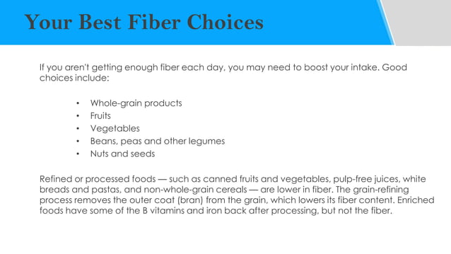 Dietary Fiber: Essential for a healthy diet | PDF | Digestive Disorders ...