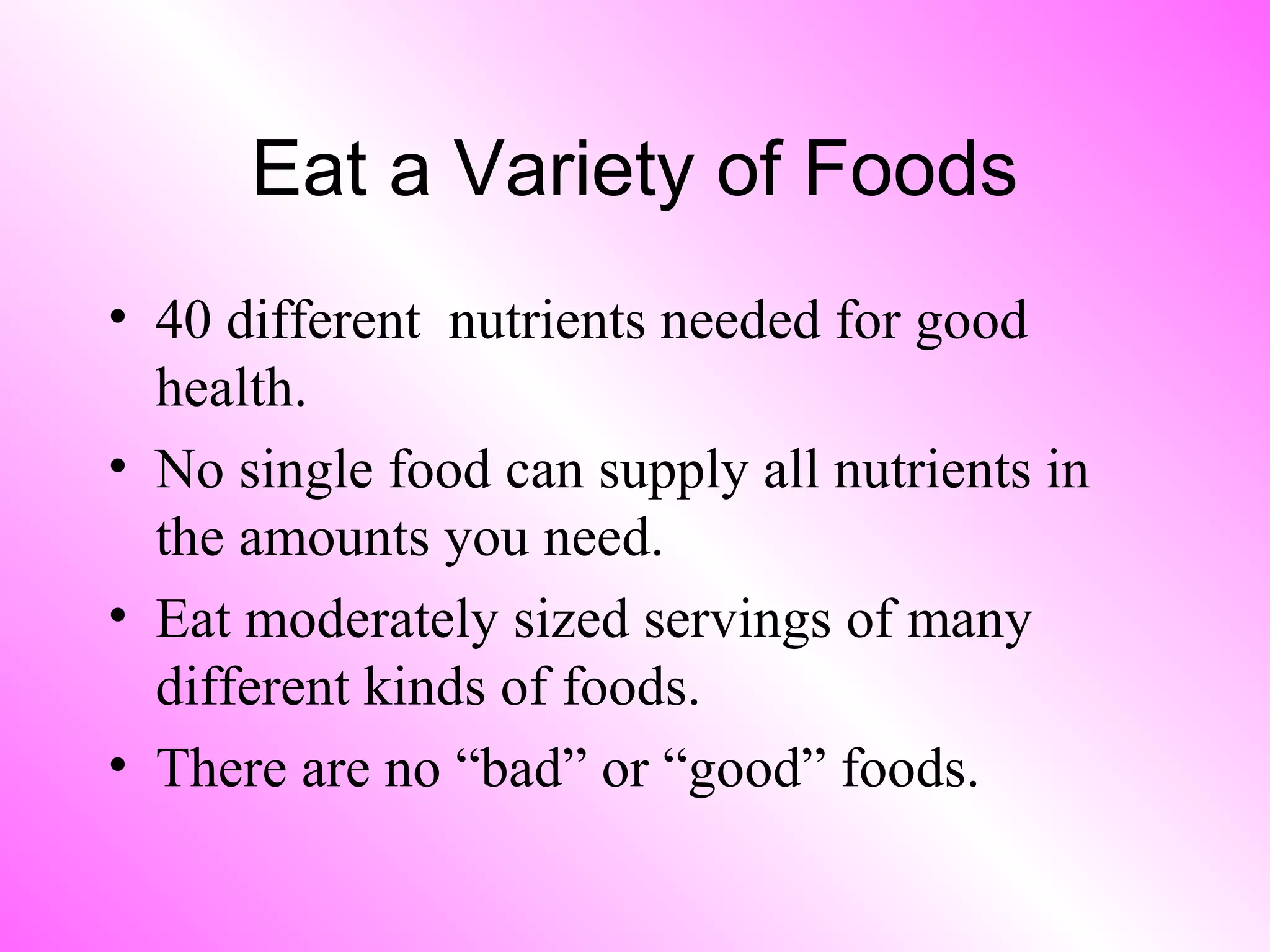 Dietary guidelines for americans (vocational) | PPT