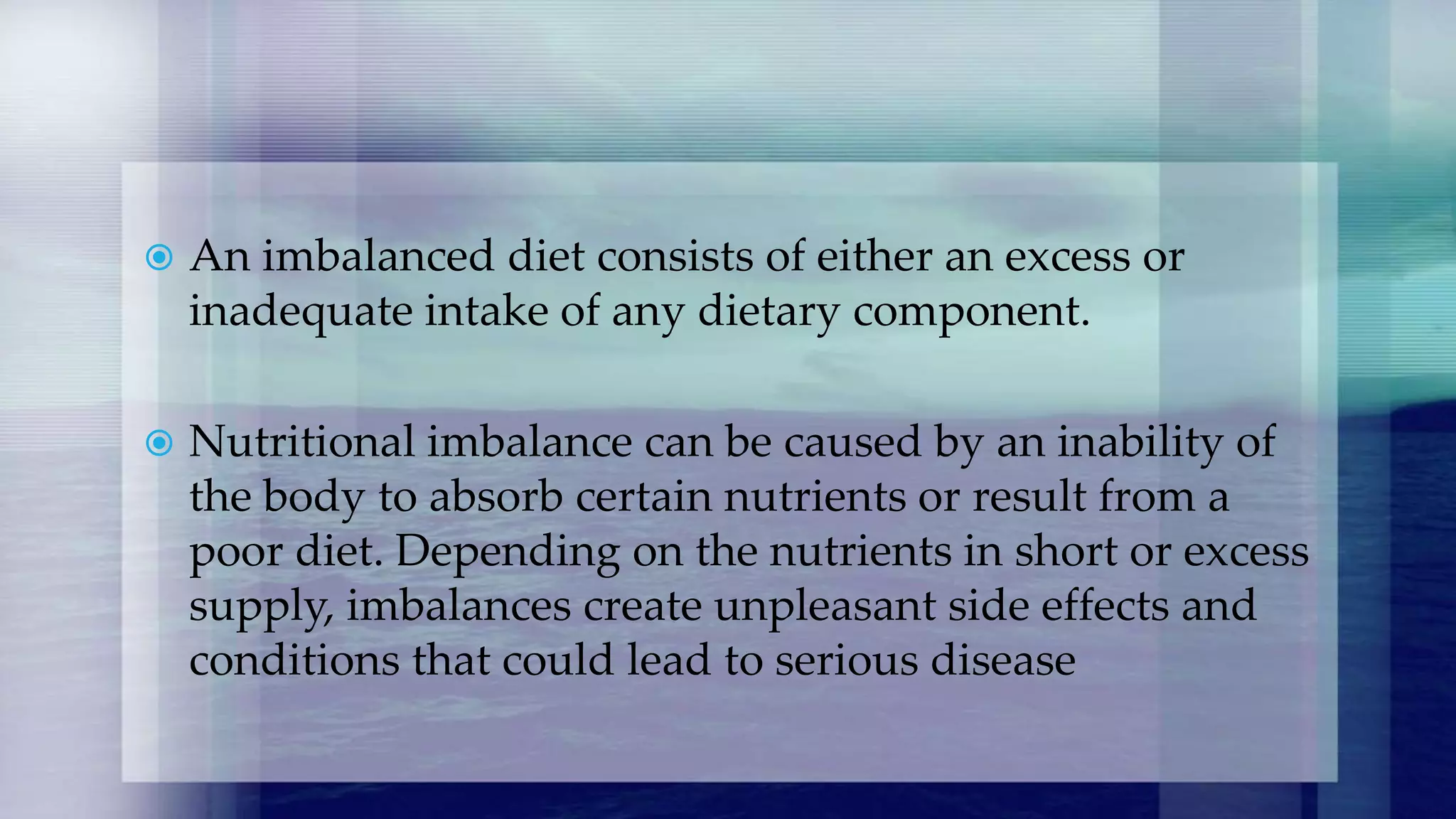 deficiency & imbalances due to dietary components in fish | PPTX