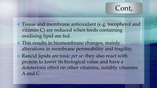 deficiency & imbalances due to dietary components in fish | PPTX