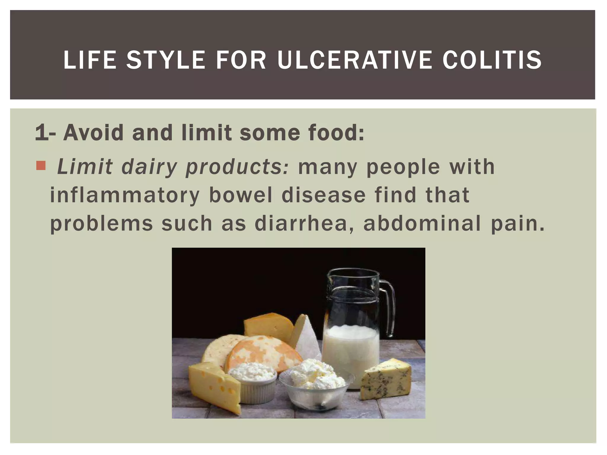 Dietary management of gastrointestinal diseases (ulcerative colitis) | PPTX