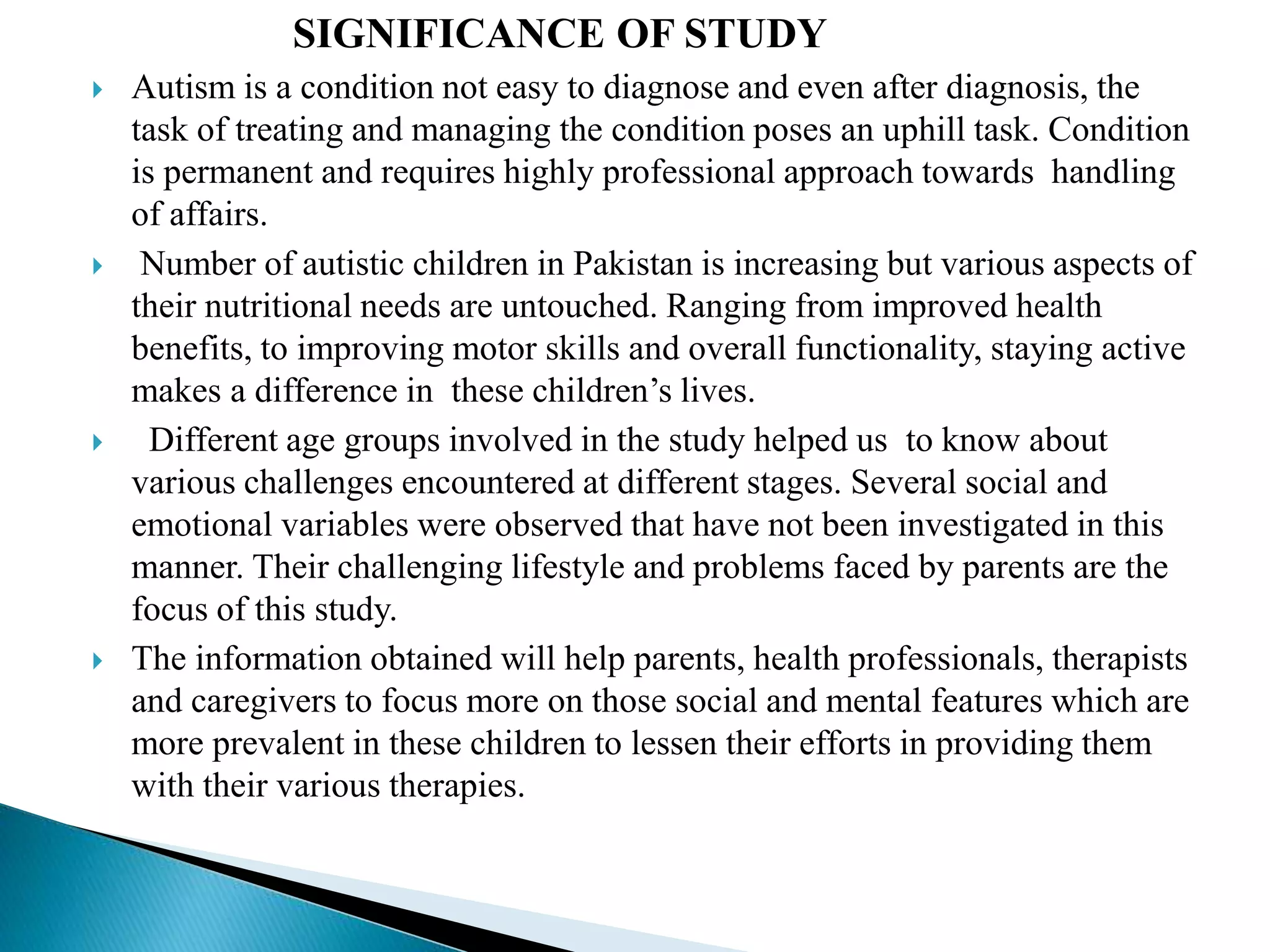 Dietary paterrns of autistic chidren - Copy.pptx