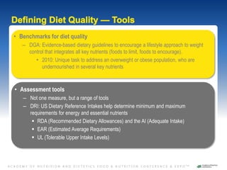 Dietary Quality: How Sweeteners Fit | PPTX