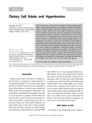 Dietary salt intake and hypertension | PDF