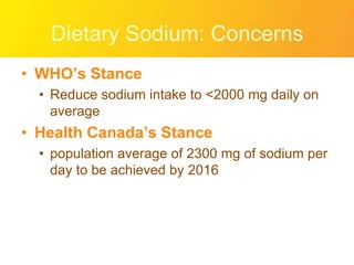 Dietary Sodium | PPT