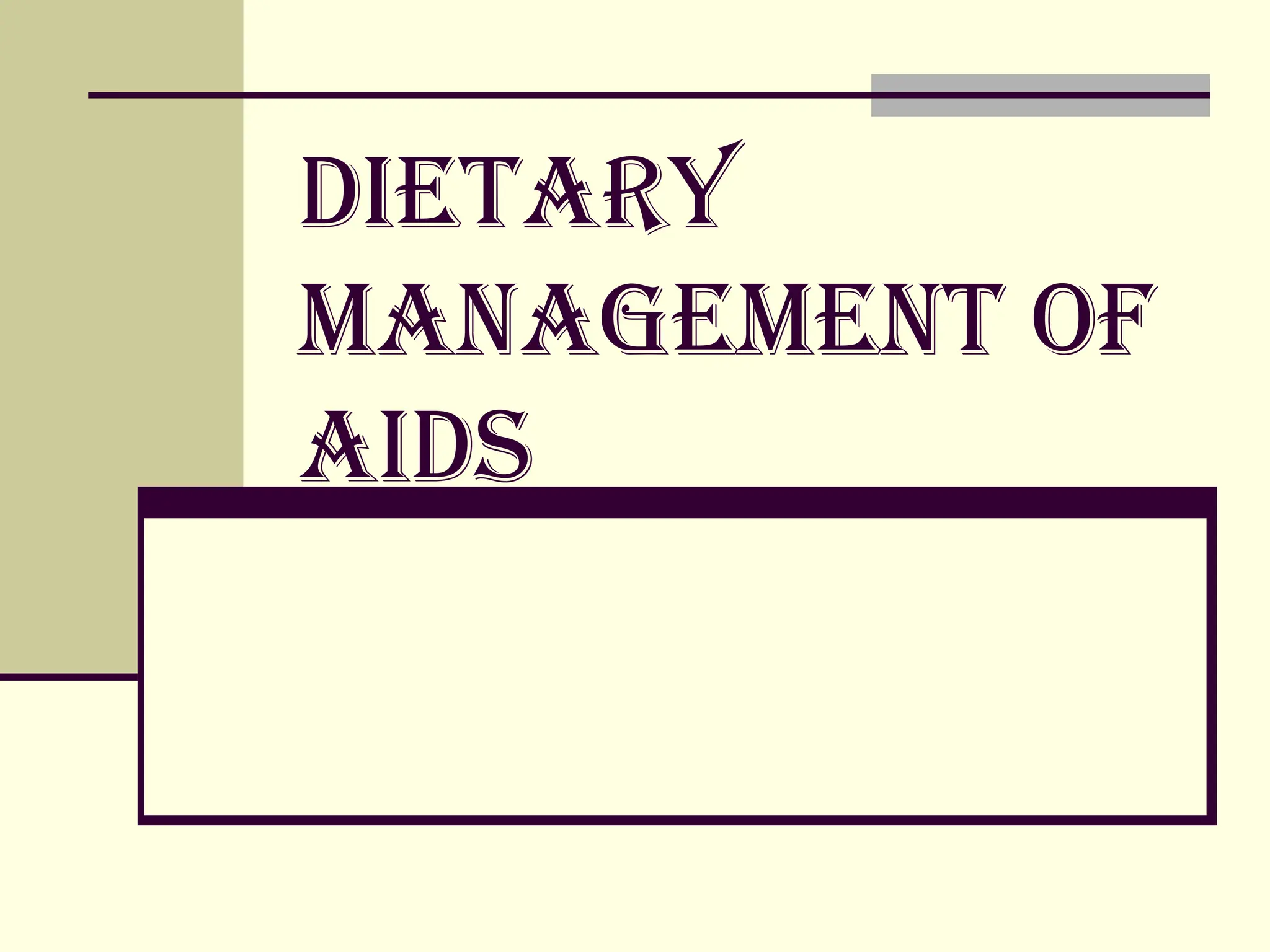 DIETARY SUGGESTION OF AIDS and HIV infection.ppt