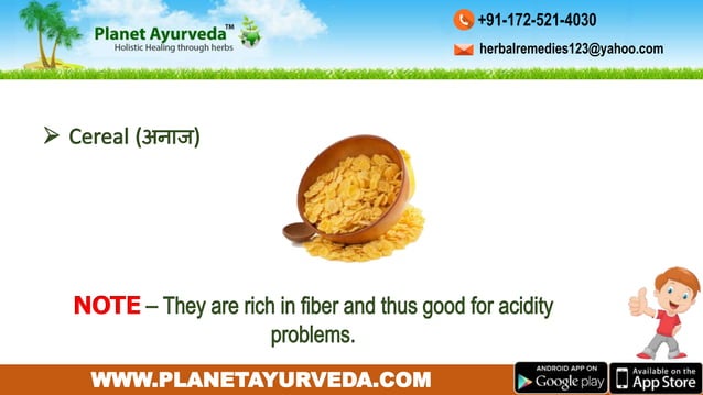 Diet Chart for Acidity Problem - Foods To Avoid & Recommend | PPT
