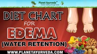 Diet Chart for Edema Or Water Retention (Fluid Retention) | PPTX