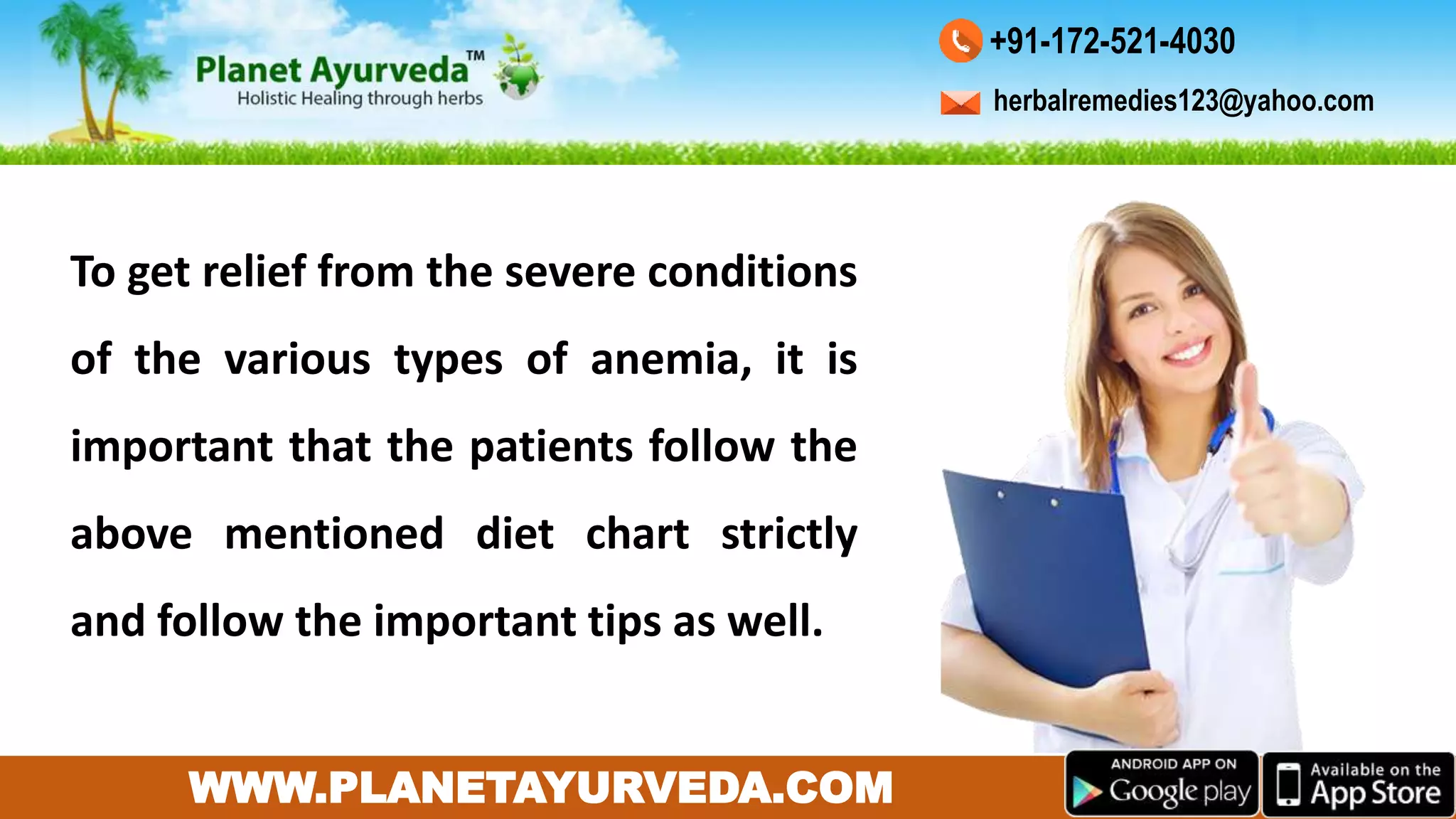 Diet Chart for Anemia (Low Hemoglobin) - Foods To Recommend & Avoid | PPT