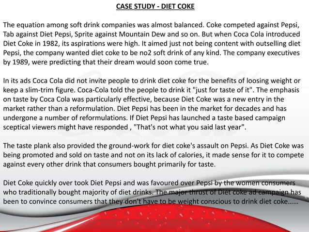 Diet coke case study | PPTX