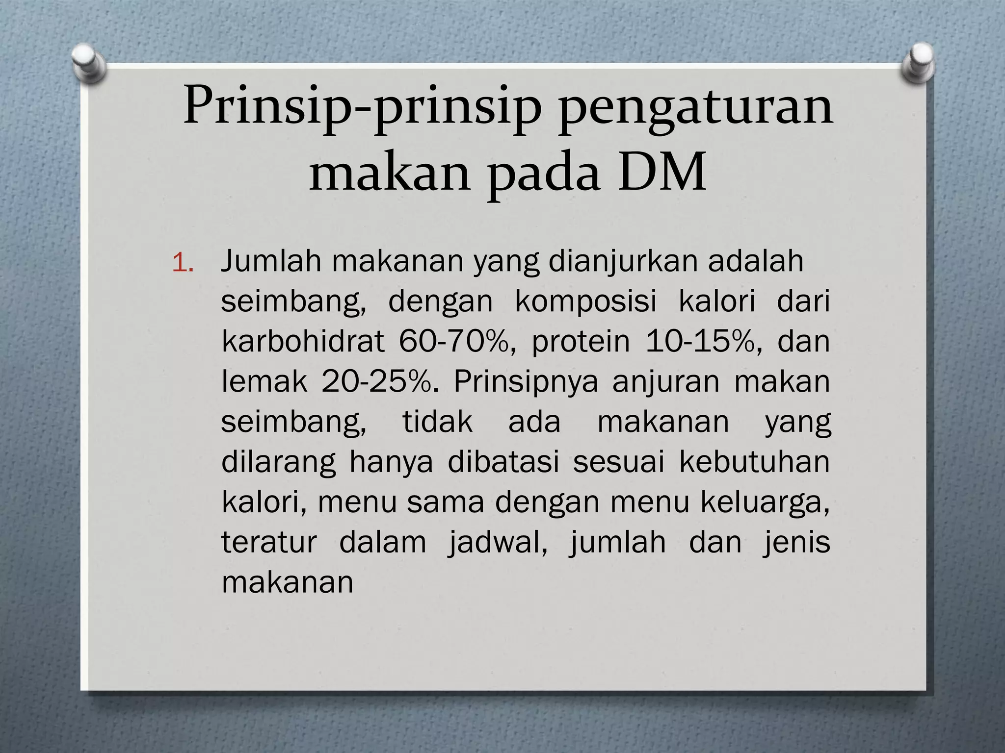 Diet Diabetes Mellitus(DM) | PPT