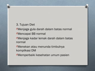 Diet Diabetes Mellitus(DM) | PPT
